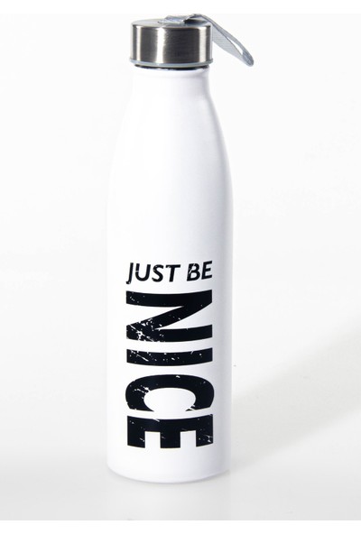 Lira Çelik Matara 750 ml Just Be Nice - Beyaz