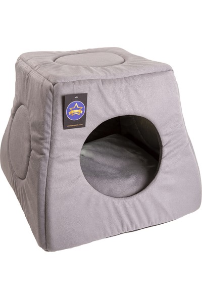 Stella Gri Üç Fonksiyonlu Kedi Yatağı