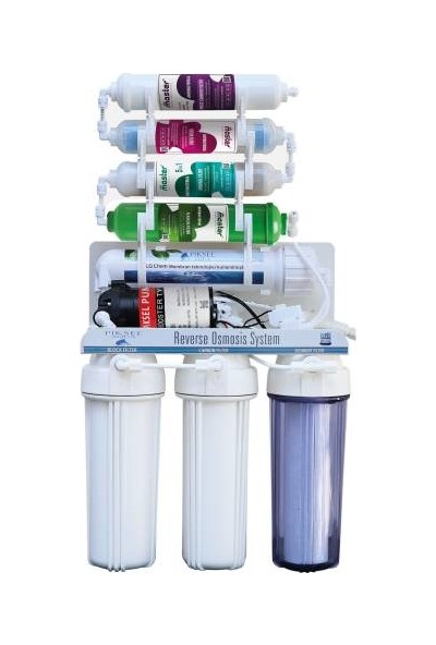 Piksel Aqua 12 Aşamalı Açık Kasa Pompalı Filmtec Membranlı Su Arıtma Cihazı PKS-0085 Piksel Aqua 12 Aşamalı Açık Kasa Pompalı Filmtec Membranlı Su Arıtma Cihazı PKS-0085