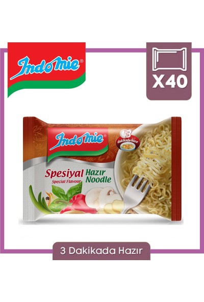 Indomie Spesyal Hazır Noodle 40'lı 75 gr Indomie Spesyal Hazır Noodle 40'lı 75 gr