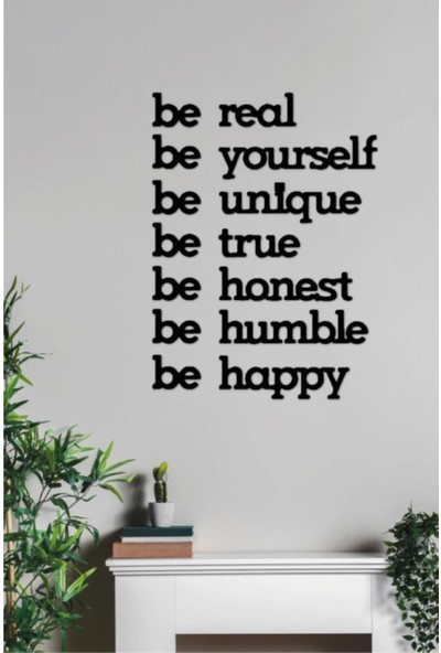 Giogift Ahşap Dekoratif Duvar Tablosu - Be Real Be Yourself Lazer Kesim Duvar Dekoru Giogift Ahşap Dekoratif Duvar Tablosu - Be Real Be Yourself Lazer Kesim Duvar Dekoru