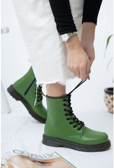 Ottimo Bayan Yeşil Cilt Bot Ottimo Bayan Yeşil Cilt Bot