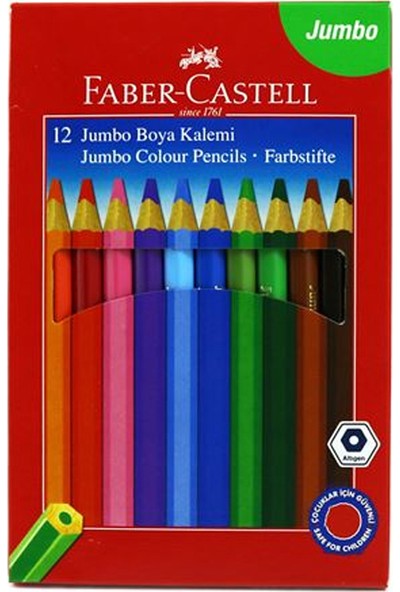 Faber-Castell 12 Renk Jumbo Kuru Boya Faber-Castell 12 Renk Jumbo Kuru Boya