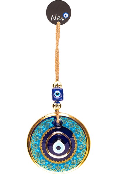 Nev Mavi Yavrulu Duvar Süsü 13 Cm.çap