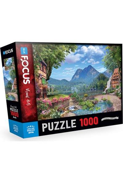 Blue Focus 1000 Parça Puzzle - Lake And Mountaın