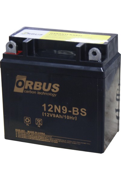 Orbus Orbus 12N9-BS 12 V 9AH Motosiklet, Atv Aküsü - - LX200 Atv ve Kuba Cr1
