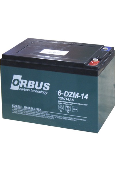 Orbus 12 V 14AH Elektrikli Bisiklet Bakımsız Tip Jel Akü