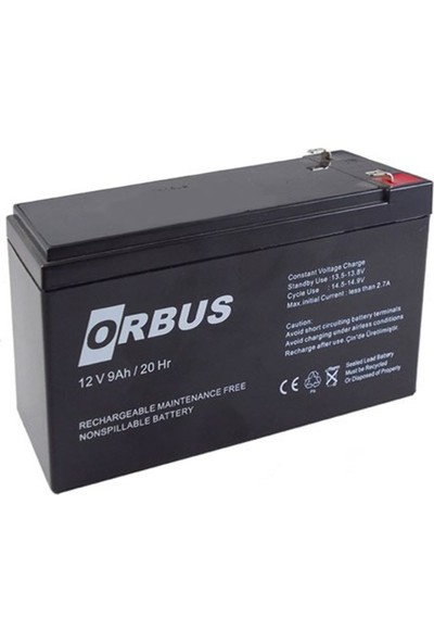 Orbus 12 V 9AH Bakımsız Kuru Ups Akü