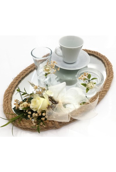 LORA DAVET Damat Kahve Fincanı TEPSISI BEYAZ 54194 LORA DAVET Damat Kahve Fincanı TEPSISI BEYAZ 54194