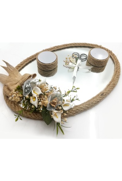 LORA DAVET Söz, Nişan, Yüzük TEPSISI NATUREL 53018