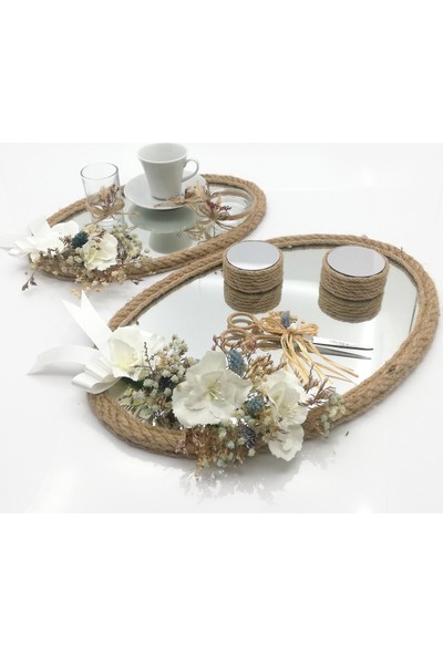 LORA DAVET Söz Nişan Yüzük Tepsisi ve Damat Fincanı Kahve Tepsi TAKIMI NATUREL 54463 LORA DAVET Söz Nişan Yüzük Tepsisi ve Damat Fincanı Kahve Tepsi TAKIMI NATUREL 54463