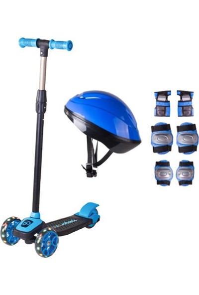 Cool Wheels Mavi Twist Işıklı Scooter + Kask Seti Cool Wheels Mavi Twist Işıklı Scooter + Kask Seti