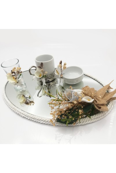 LORA DAVET Damat Kahve Fincanı TEPSISI BEYAZ 53107 LORA DAVET Damat Kahve Fincanı TEPSISI BEYAZ 53107