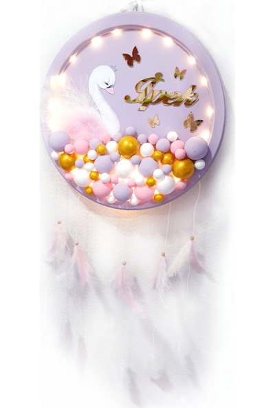 Pegu Işıklı Kuğu Model Kapı Süsü