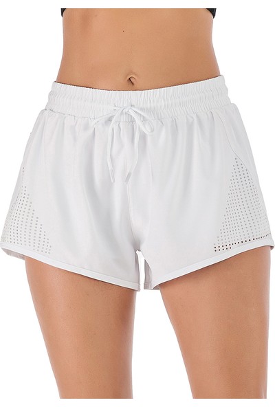 Buyfun Kadın Spor Şort - S - Beyaz (Yurt Dışından) Buyfun Kadın Spor Şort - S - Beyaz (Yurt Dışından)