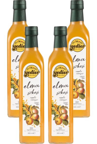 Yedier Elma Sirkesi 4 x 500 ml