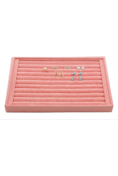 Yerli Süet Pembe Sosisli Yüzük Stand Kutu Yerli Süet Pembe Sosisli Yüzük Stand Kutu