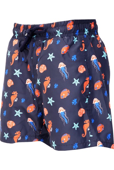 Sportive Çocuk Lacivert Desenli Deniz Şortu 711221-DD1