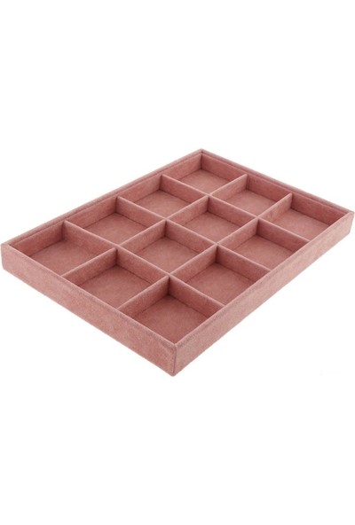 Aydın Dekor Yerli Süet Pembe 12 Bölmeli Takı Servis Tablası Aydın Dekor Yerli Süet Pembe 12 Bölmeli Takı Servis Tablası
