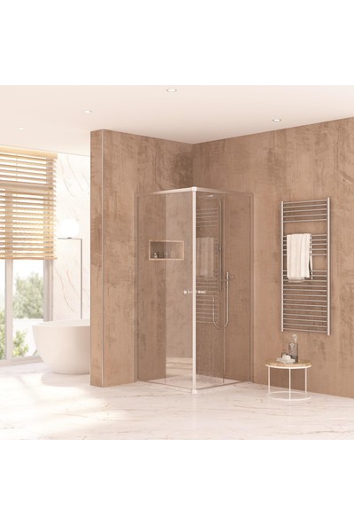 Sanica Orbit Cam Duşakabin Kare 5 mm Şeffaf 100 x 100 Sanica Orbit Cam Duşakabin Kare 5 mm Şeffaf 100 x 100