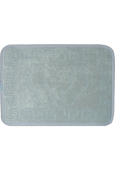 Ikinciten Kaymaz Tabanlı Ayak Izli Banyo Paspası Halısı