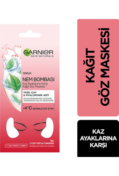 Garnier Nem Bombası Kaz Ayaklarına Karşı Kağıt Göz Maskesi