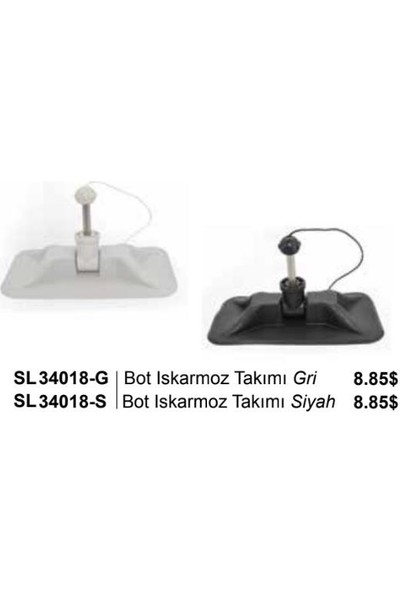 Sealux Bot Iskarmoz Takımı Gri (1 Adet)