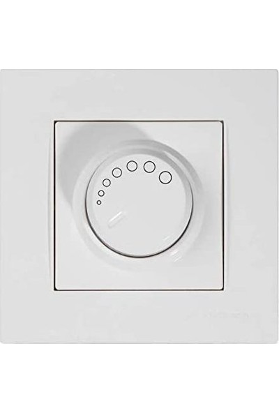 Mutlusan Rita Serisi Rl Işıklı Dimmer Anahtar(Çerçeve DAHİL)(600W)-BEYAZ Mutlusan Rita Serisi Rl Işıklı Dimmer Anahtar(Çerçeve DAHİL)(600W)-BEYAZ