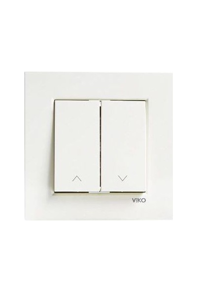 Viko Vikko Karre Jaluzi Kumanda Anahtarı(Çerçeve Dahil)- Krem