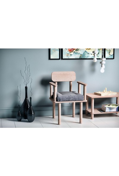 Vudiva Magnesia Kolçaklı Sandalye Gri Vudiva Magnesia Kolçaklı Sandalye Gri