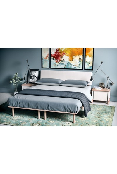 Vudiva - Pergamon Çift Kişilik Karyola Beyaz Vudiva - Pergamon Çift Kişilik Karyola Beyaz