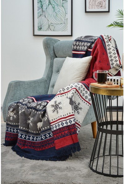 Aksu Carmelo Çift Kişilik Pamuklu Battaniye 180x220