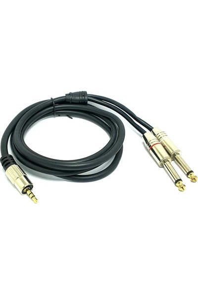 Winkel 3.5mm Stereo 2x6.3mm Mono Metal Jaklı Kablo 5mt Winkel 3.5mm Stereo 2x6.3mm Mono Metal Jaklı Kablo 5mt