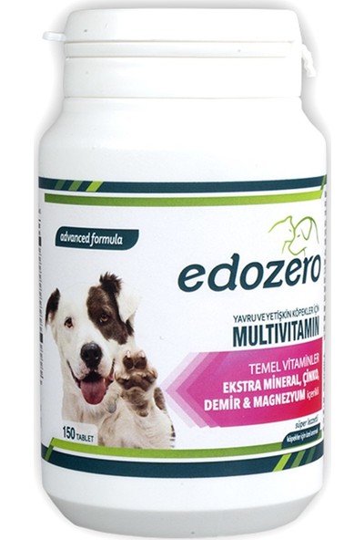 Edozero Multivitamin Köpek 150 Tablet 75GR Edozero Multivitamin Köpek 150 Tablet 75GR