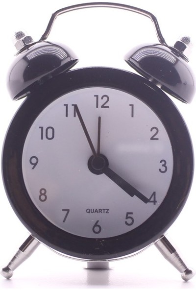Deco Elit Mini Metal Masa Üstü Çalar Saat Siyah