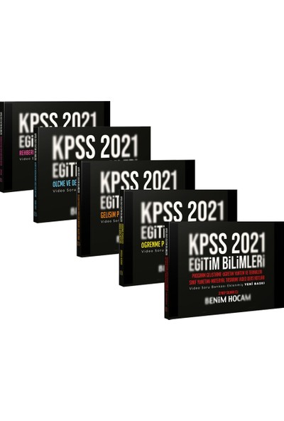 Benim Hocam Yayınları 2021 KPSS Eğitim Bilimleri Video Ders Notları Seti - 5 Kitap Benim Hocam Yayınları 2021 KPSS Eğitim Bilimleri Video Ders Notları Seti - 5 Kitap