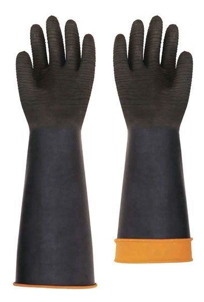 Starline H2-60 Tırtıklı Kauçuk Asit Eldiveni No 11