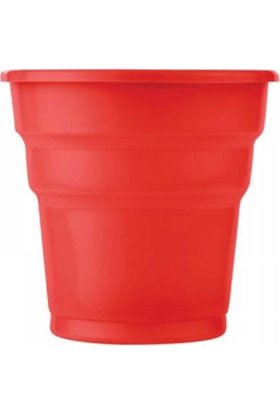 Kristal Renkli Plastik Bardak 25 Adet Kırmızı Kristal Renkli Plastik Bardak 25 Adet Kırmızı