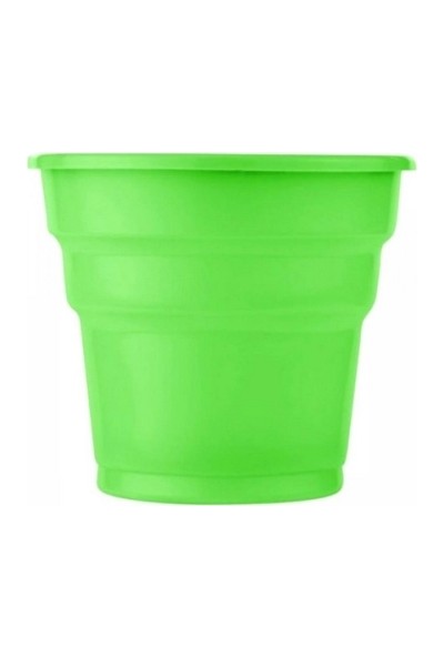 Kristal Renkli Plastik Bardak 25 Adet Yeşil