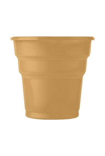Kristal Renkli Plastik Bardak 25 Adet Gold
