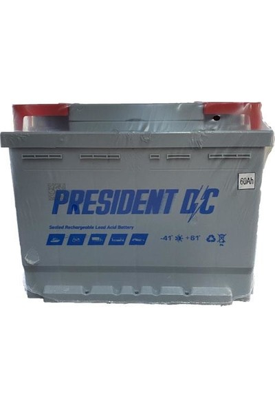 President 12 V 60 Ah President Akü 2 Yıl Petlas Garantili 60 Amper Akü Üretim Tarihi 2021