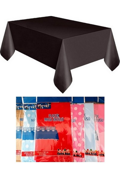 14 Süs Doğum Günü Plastik Masa Örtüsü Siyah 14 Süs Doğum Günü Plastik Masa Örtüsü Siyah