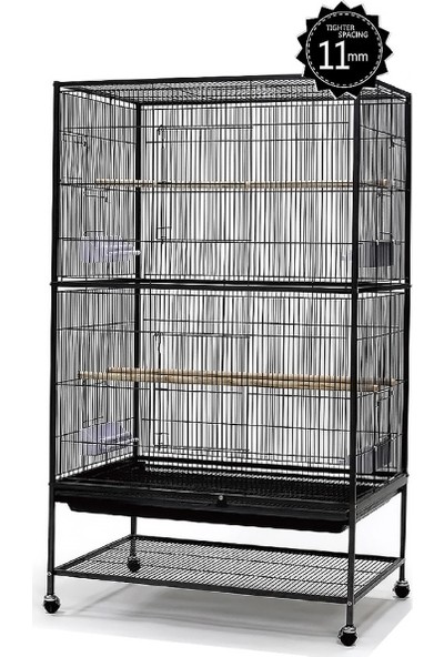 Dayang Ayaklı Kafes Siyah 79x52x130.5 cm