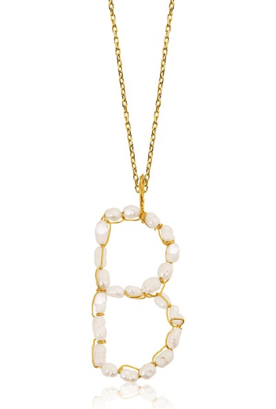 Tasarlatak İncili Harf Kolye-B Harfi TTK252