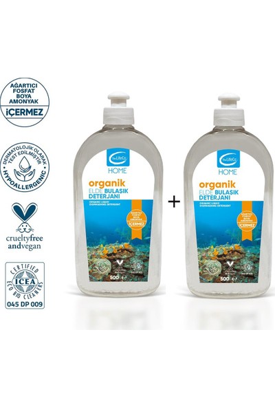 TheLifeCo Home Organik Elde Bulaşık Deterjanı 2 x 500 ml TheLifeCo Home Organik Elde Bulaşık Deterjanı 2 x 500 ml