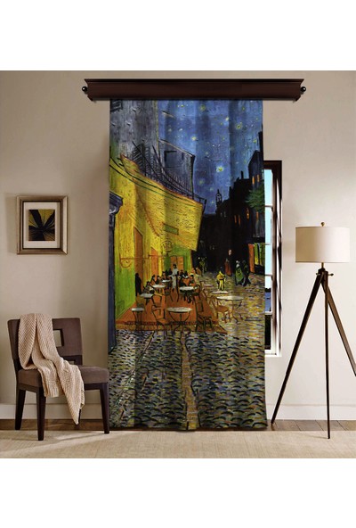 Cipcici Vincent Van Gogh Teras Cafe Blackout Perde
