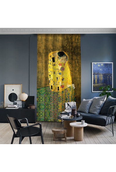 Cipcici Gustav Klimt Öpücük Blackout Perde Cipcici Gustav Klimt Öpücük Blackout Perde