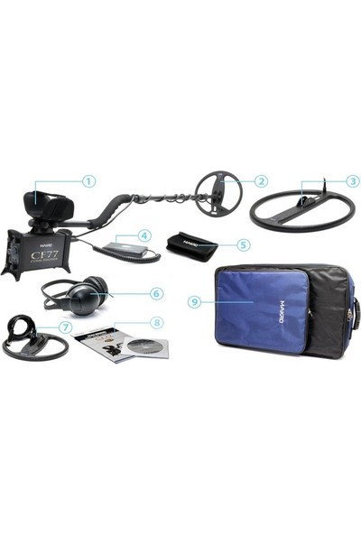 Makro Dedektör Nokta&makro Dedektör CF77 Pro Paket ( Su Geçirmez Arama Başlıklı Hafif Dedektör )