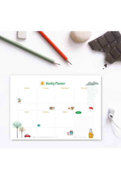 Bi'aldım Haftalık Planlayıcı Sümen - Weekly Planner Bi'aldım Haftalık Planlayıcı Sümen - Weekly Planner