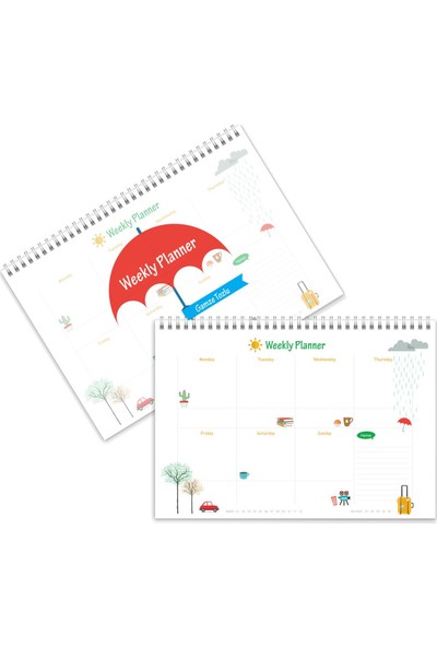 Bi'aldım Kişiye Özel Haftalık Planlayıcı Sümen - A4 Boy Şemsiye Kapak Bi'aldım Kişiye Özel Haftalık Planlayıcı Sümen - A4 Boy Şemsiye Kapak